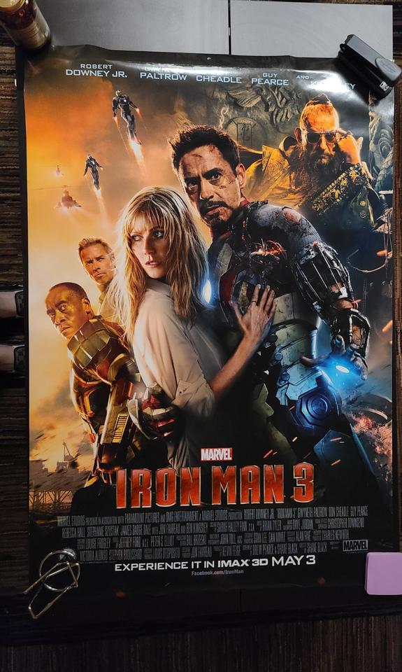 AVENGERS IRON MAN 3 Original Theatrical POSTER 27x40 MCU ROBERT DOWNY ...