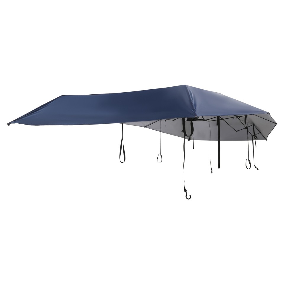 4.6M Semi-Automatic Car Umbrella Tent Roof Cover Remote Anti-UV ...