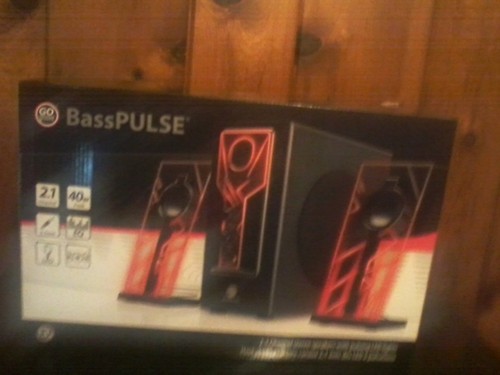 GOgroove BassPULSE Computer Speaker Sound System With Pulsing Red LED ...