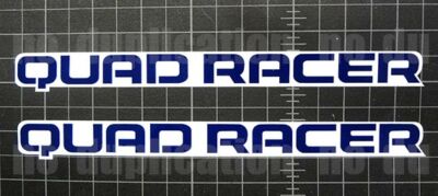 Quadracer 2pc LT500R, LT250R White Block style quad QUADZILLA Decal ...