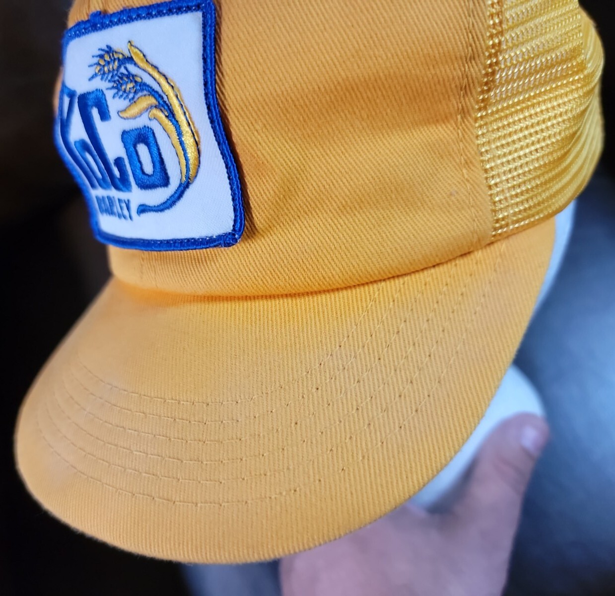 Poco Barley Trucker Hat Cap Vintage Snap Back Yellow - Gem