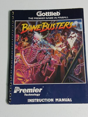 Bone Busters Inc ORIGINAL Gottlieb/Premier Pinball Instruction Manual ...
