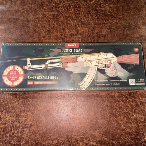 NEW ROKR Justice Guard Gun Models; AK-47 Assault Rifle Rubber Band Gun ...