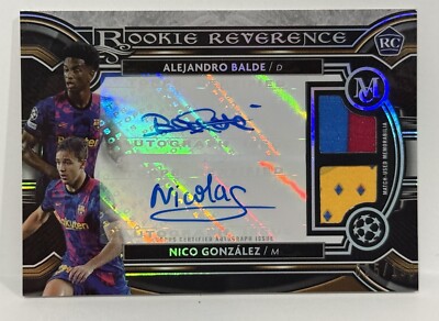 2021-22 Topps Museum UCL RC Nico Gonzalez/Alejandro Balde Dual Auto ...