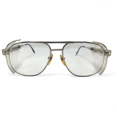 Vintage TITMUS OG Z87 Safety Glasses Silver Tone Frames Side Protection ...