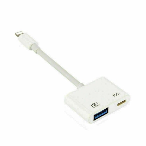 Apple 8-Pin Male Plug to USB 3.0 Power Adapter Charging & OTG Data Sync ...