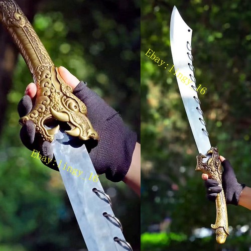 Battle Knife Martial Arts Nine Ring Dao Sharp High Carbon Steel ...