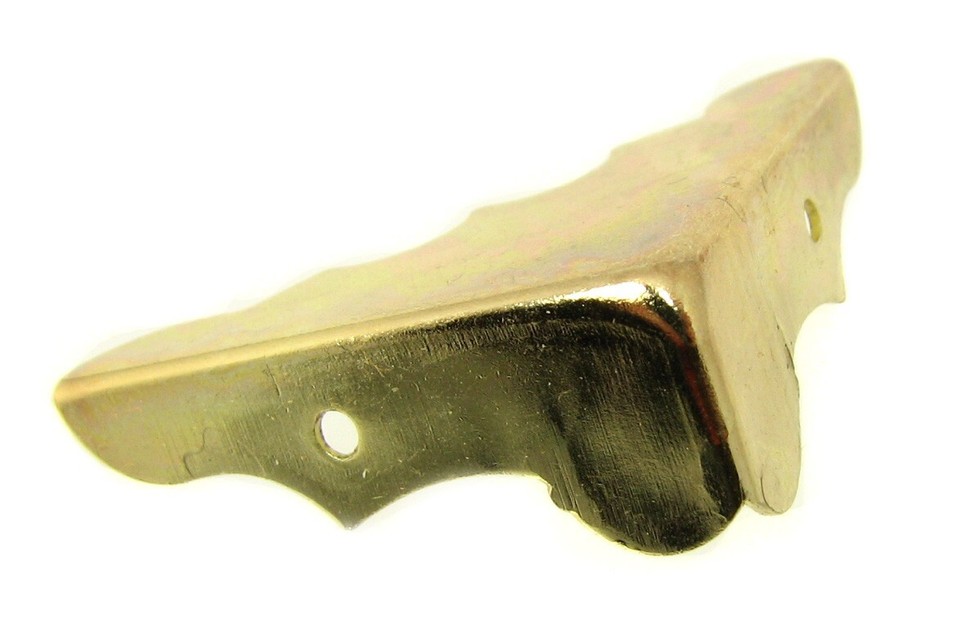 8pc. Decorative Brass Box Corners w/ Screws - a great finishing touch ...