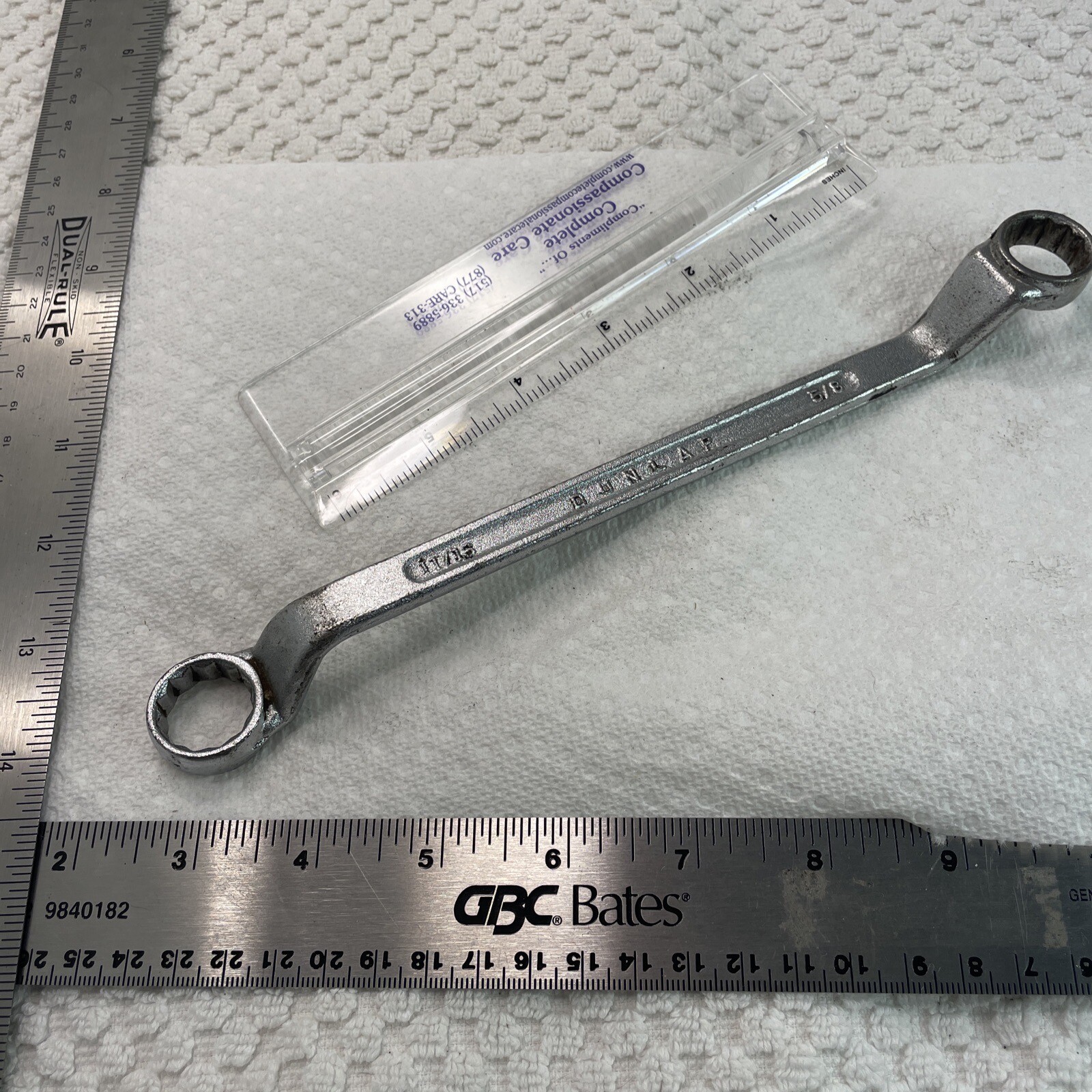 Vintage DUNLAP Tools Deep Offset Box End Wrench 5/8”x 11/16” USA Tool ...