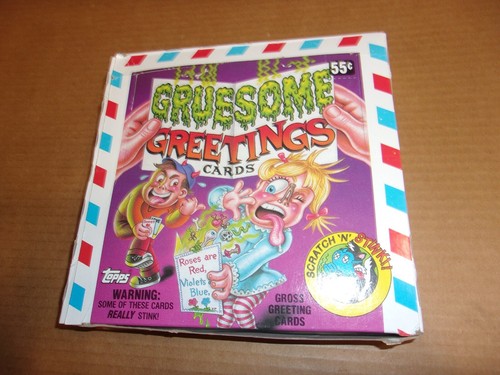 1992 Topps Gruesome Greetings Trading Cards Large Box With 36 Packs Bad ...