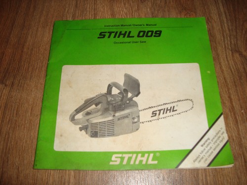 Stihl 009 Instruction Owners Manual Chain Saw | eBay