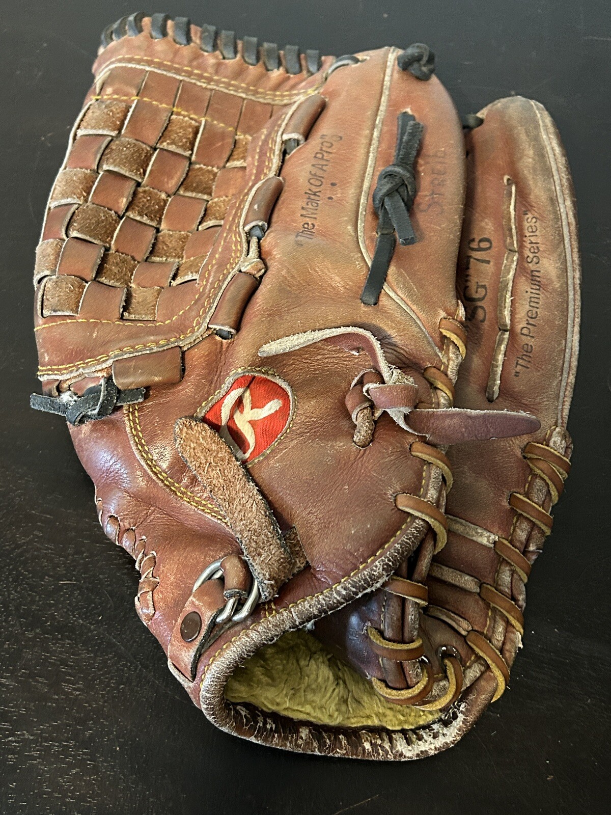 Rawlings "SG" 76 Leather Baseball Glove The Premium Series Fastback ...