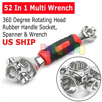 52 in 1 Universal Wrench Adjustable Tools Multi-Function Socket Tiger ...