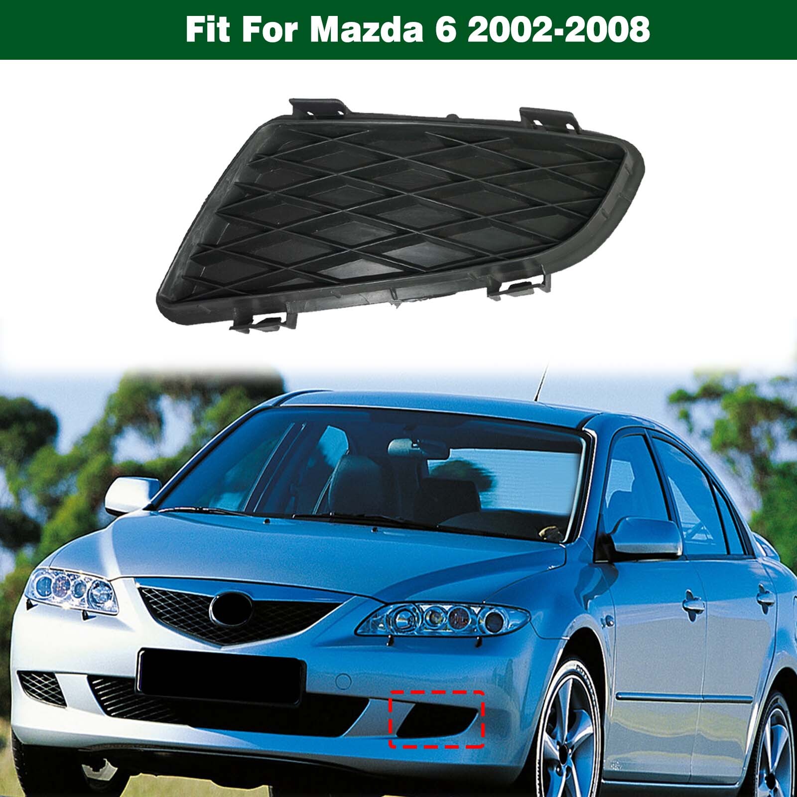 FRONT BUMPER LOWER GRILLE FOG LIGHT COVER LEFT GJ6A-50-C21 for Mazda 6 2002-2008 | eBay