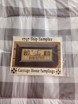 1797 Ship Sampler Cross Stitch chart by Carriage House Samplings | eBay