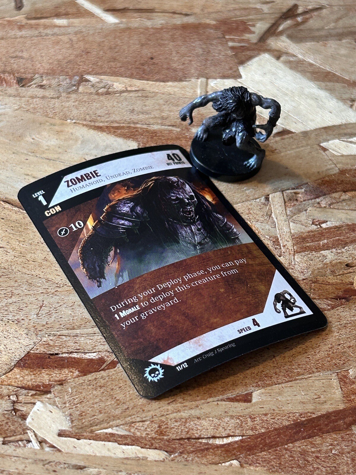 D&D Miniatures Dungeon Command Curse of Undeath ZOMBIE #11/12 W/ Card ...