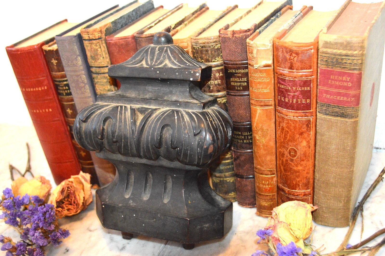 Antique German Black Forest Pediment Architectural Finial Topper Carved ...