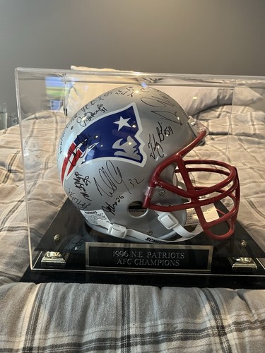 Patriots Team Autographed Helmet 96’ AFC Champions | eBay