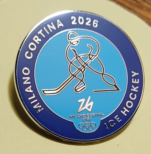 Milan Cortina Olympic Pin Ice Hockey Pictogram Pin 2026 Olympic Hockey ...