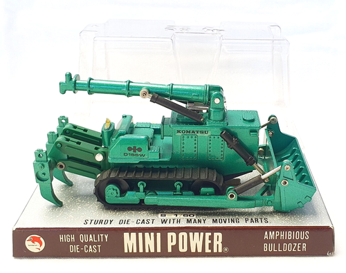 Shinsei Mini Power 1:74 KOMATSU AMPHIBIOUS BULLDOZER & RIPPER #36 NMIB ...