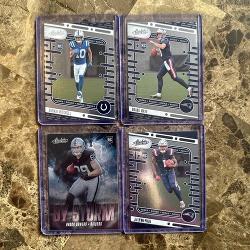 2024 Panini Absolute 4 Card Rookie Lot Featuring Drake Maye & Brick ...