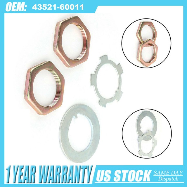 Front Axle Hub Spindle Lock Nut Washer Kit 43521-60011 Fit for Toyota ...