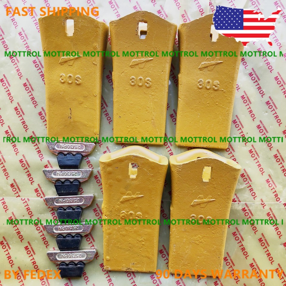 30S FITS Bucket Tooth/Teeth W/ 30PN Pins & 30LK Locks (SET OF 5) | eBay