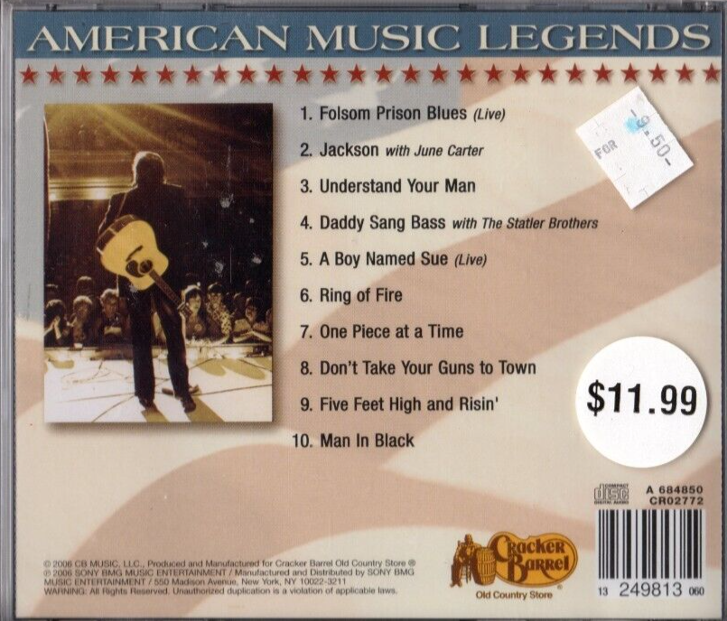 Johnny Cash - American Music Legends - Volume Two - Music CD NEW ...
