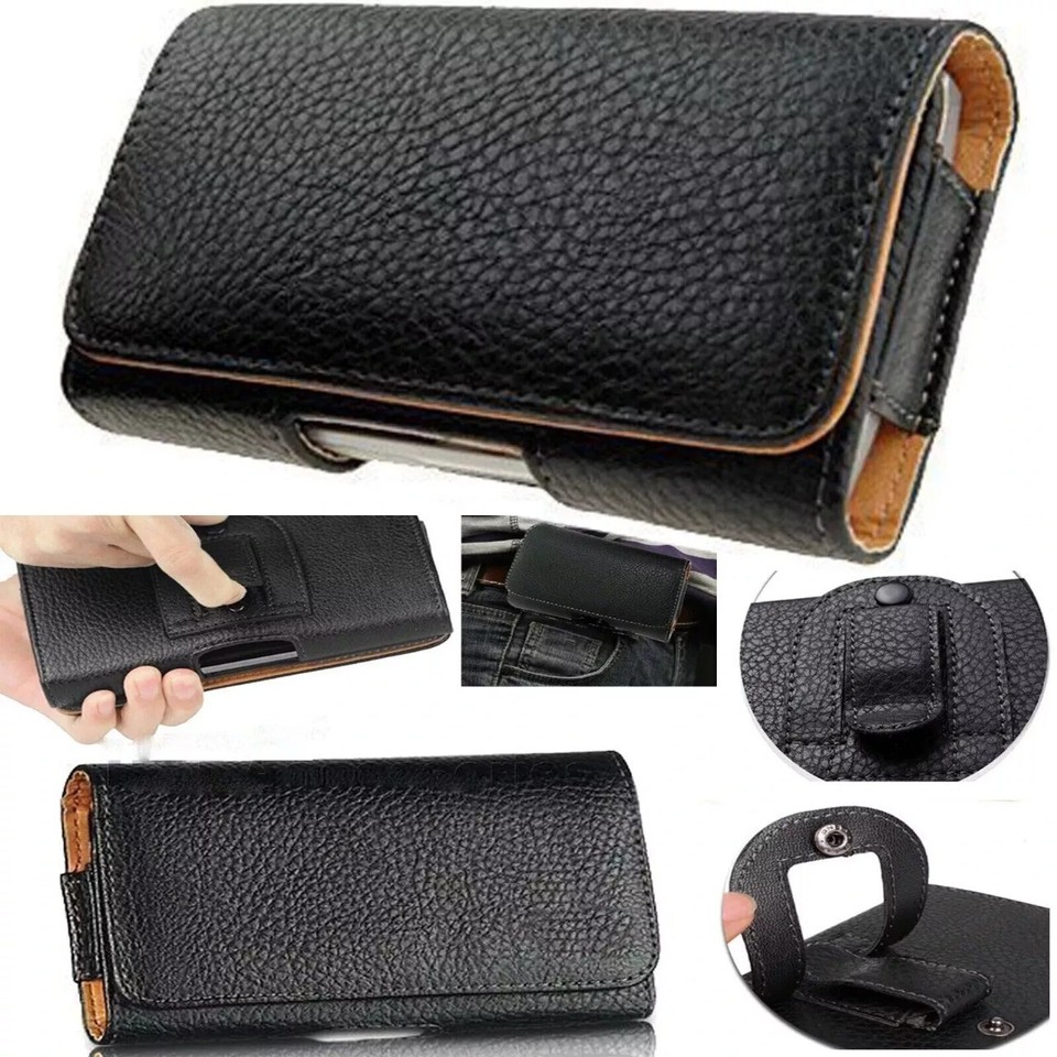 Universal PU Leather SmartPhone Belt Pouch Mobile Clip Hip Loop Case ...