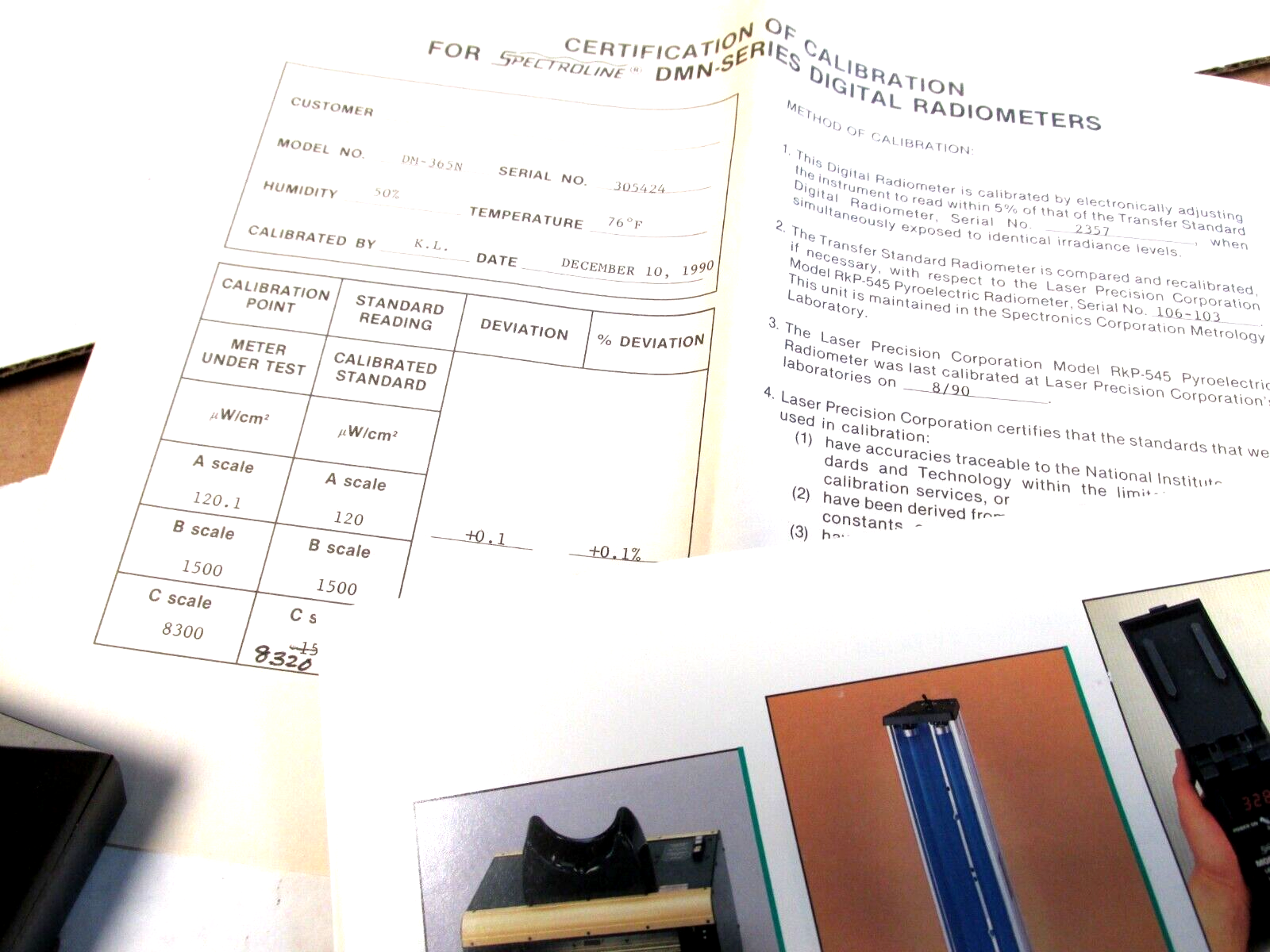 Spectroline DM-365N Long Wave Ultraviolet Radiometer Measurement Tool ...