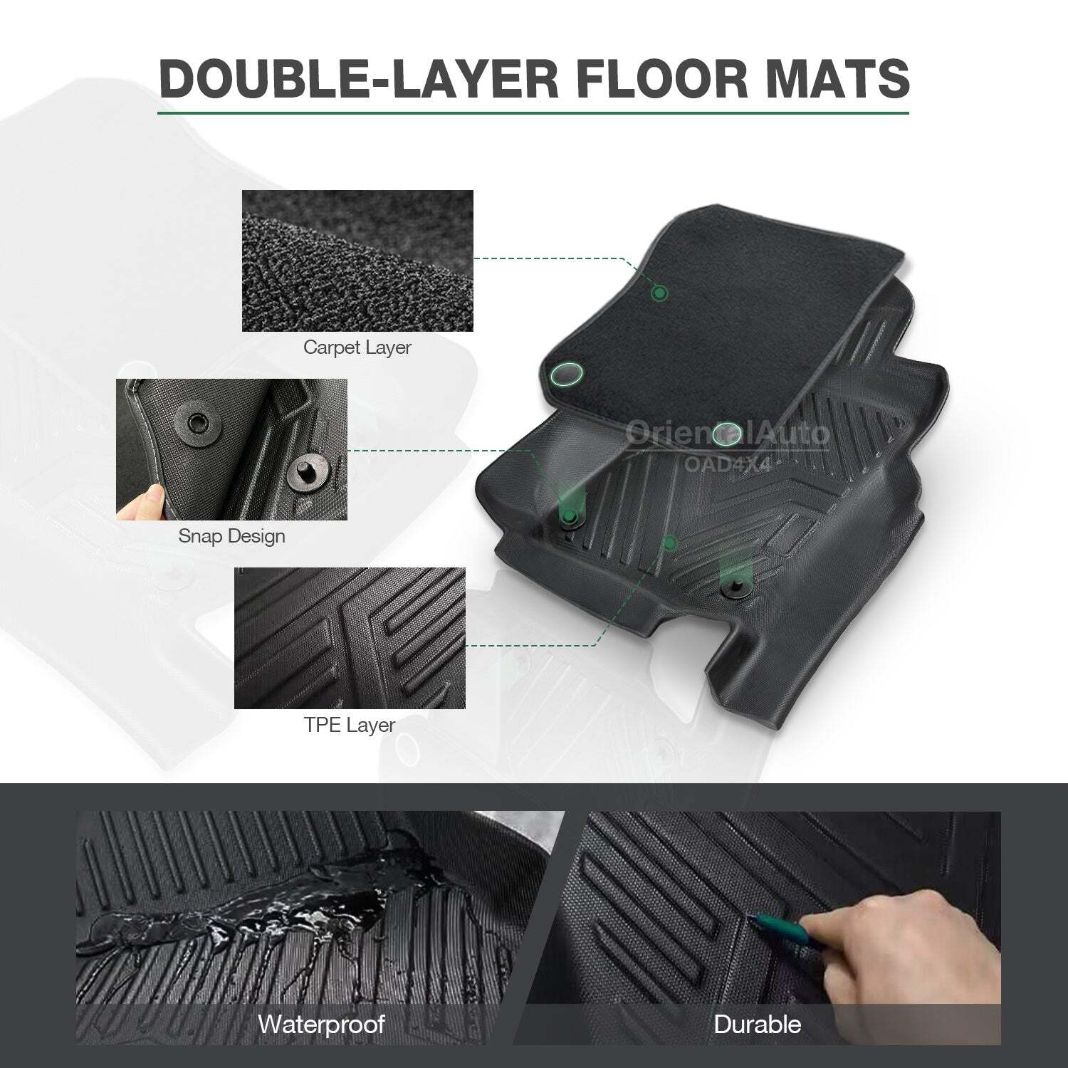 5D TPE Upper Detachable Carpet Car Floor Mats for GLE-CLASS V167 2019 ...