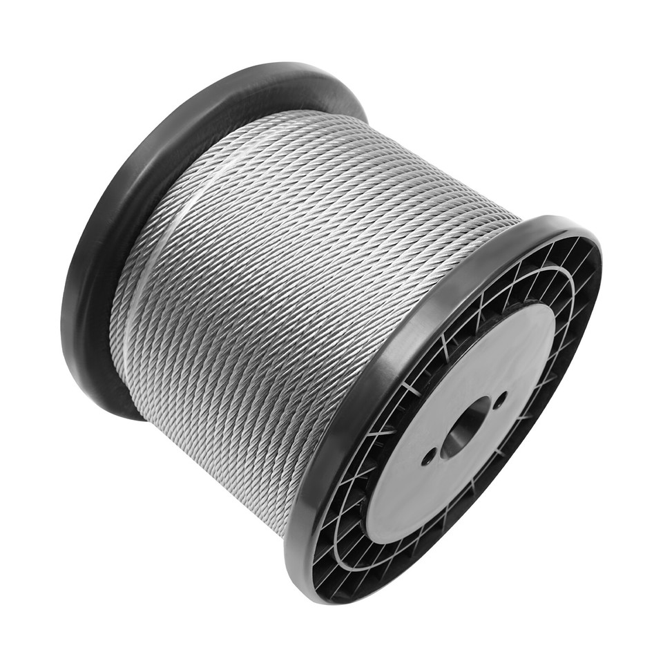 1/4 inch Stainless Steel Cable 300FT T304 7x19 Steel Wire Rope Aircraft ...