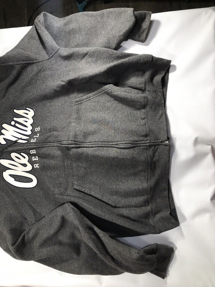 Champion Mens Authentic Athletic Apparel Ole Miss Fleece Full Zip ...