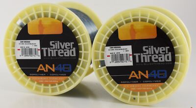 (LOT OF 2) SILVER THREAD AN40 COPOLYMER LINE 3000YD ZAN14S03000 SILV ...