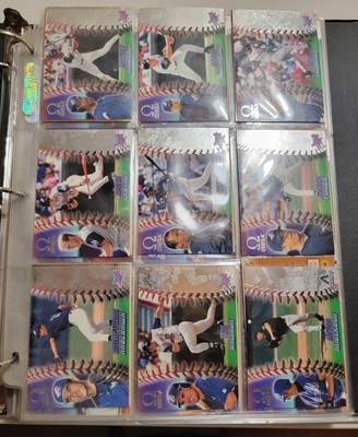1998 PACIFIC OMEGA Baseball COMPLETE CARD SET 1-90 in binder JETER ...