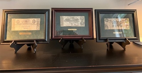 Mint Condition Confederate Framed Currency Note Collection (3 notes) | eBay