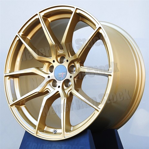 OPTION LAB R716 18x8.5 18x9.5 STAGGERED 5x114.3 TOP SECRET GOLD 10 ...