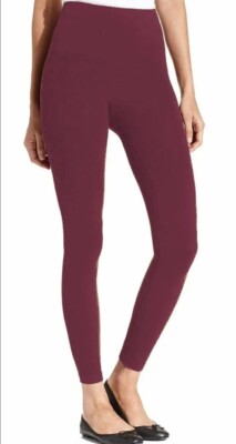 Spanx Red Hot Label Lux Tux Shaping Slimming Leggings Bordeaux Size M ...