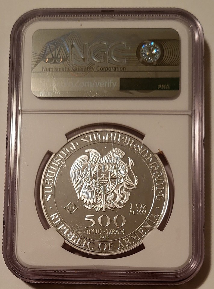 Armenia 2023 LEV 1 oz Silver 500 Dram Noah's Ark MS69 NGC | eBay