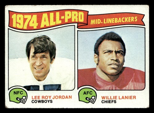 1975 Topps 1974 All-Pro Middle Linebackers (Jordan / Willie Lanier ...
