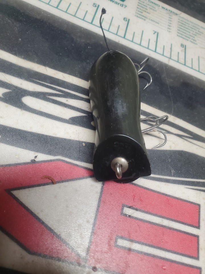 Shakespeare Genuine Swimming Mouse Vintage Fishing Lures Wood Glass Eye ...