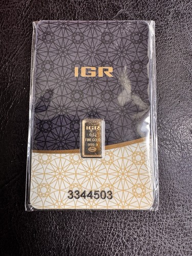 IGR Istanbul Gold Refinery 0.5 Gram .9999 Fine Gold Bar – Sealed Assay ...