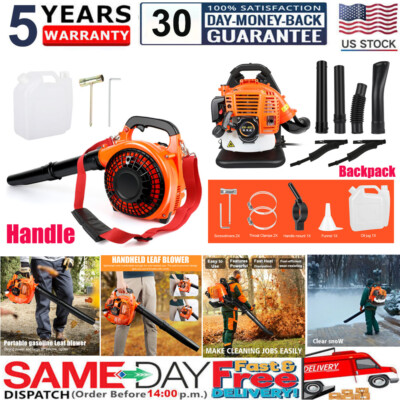 43CC 2 Stroke Backpack Gas Powered Leaf Blower Commercial Grass Lawn ...