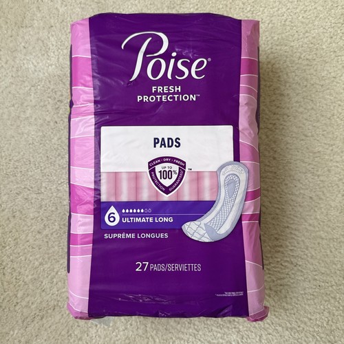 Poise Fresh Protection Ultimate Supreme (6) Long Pads - 27 Count ...