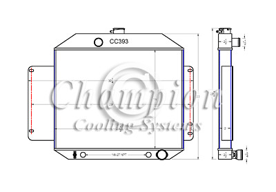 Reliable Champion 3 Row All Aluminum Radiator for 1966 - 1977 Ford F ...