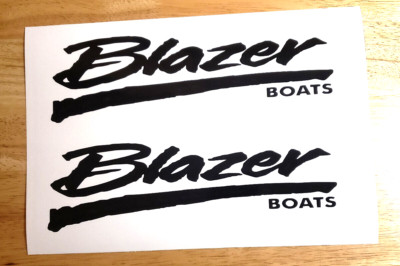 Blazer Boats Stickers Decals GLOSS BLACK 8" pair FAST USA | eBay