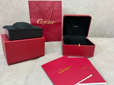 Red Cartier Watch Box Genuine inside black color With Full Kit | eBay