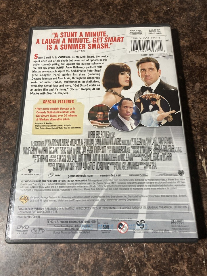 Get Smart, Steve Carell, Dwayne Johnson DVD Combined shipping | eBay