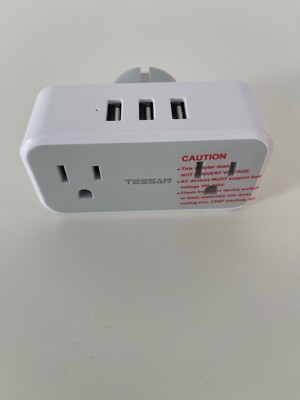 US to UK Plug Adapter TESSAN Type G Power Adapter with 2 Outlet 3 USB ...