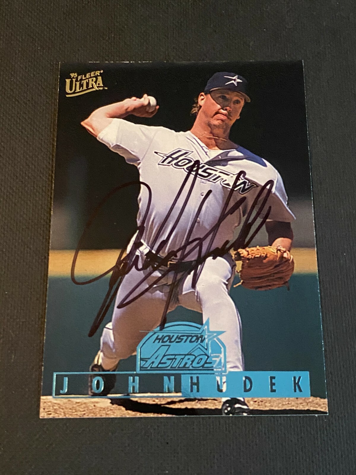 John Hudek Signed 1995 Fleer Ultra Card Auto Astros Autograph Baseball ...